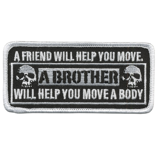 Hot Leathers PPV1007 Move a Body Hook Back 4" x 1.75" Patch | HighwayLeather