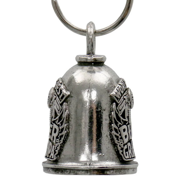 MLB9076 Biker Grandpa Motorcycle Good Luck Bell w/ Key Ring-Key Chain ...