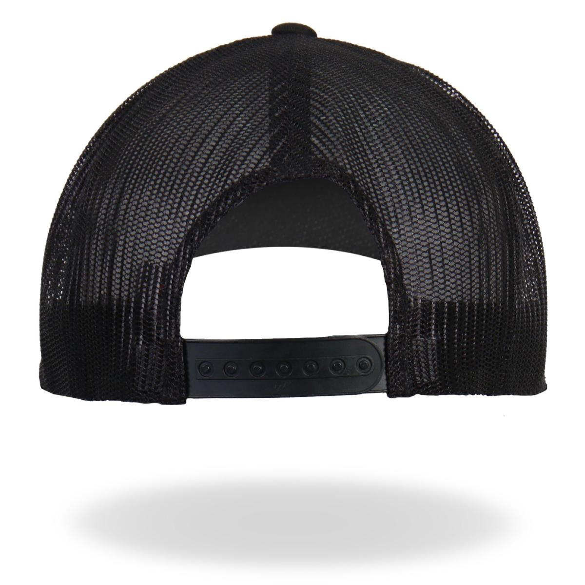 Hot Leathers GSH2005 Vintage American Flag All Black Snap Back Hat ...