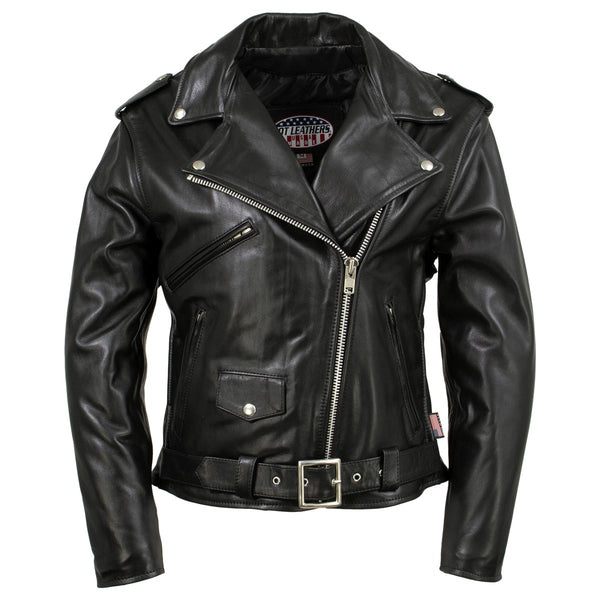 Hot Leathers JKL5004 USA Made Womens 'The Flaunt' Premium Black Classi ...