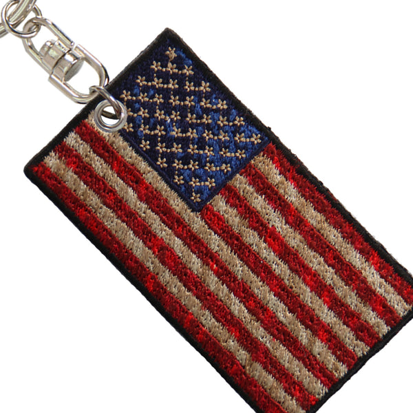 Hot Leathers KCH1072 Key Patch Distressed American Flag | HighwayLeather