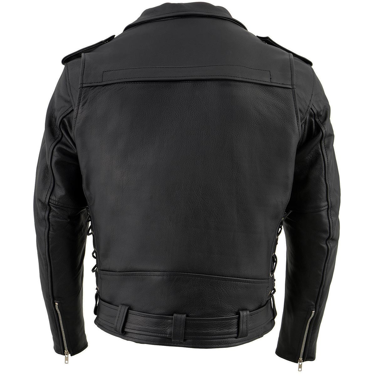 Milwaukee Leather LKM1775 Black Leather Motorcycle Jacket for Men ...