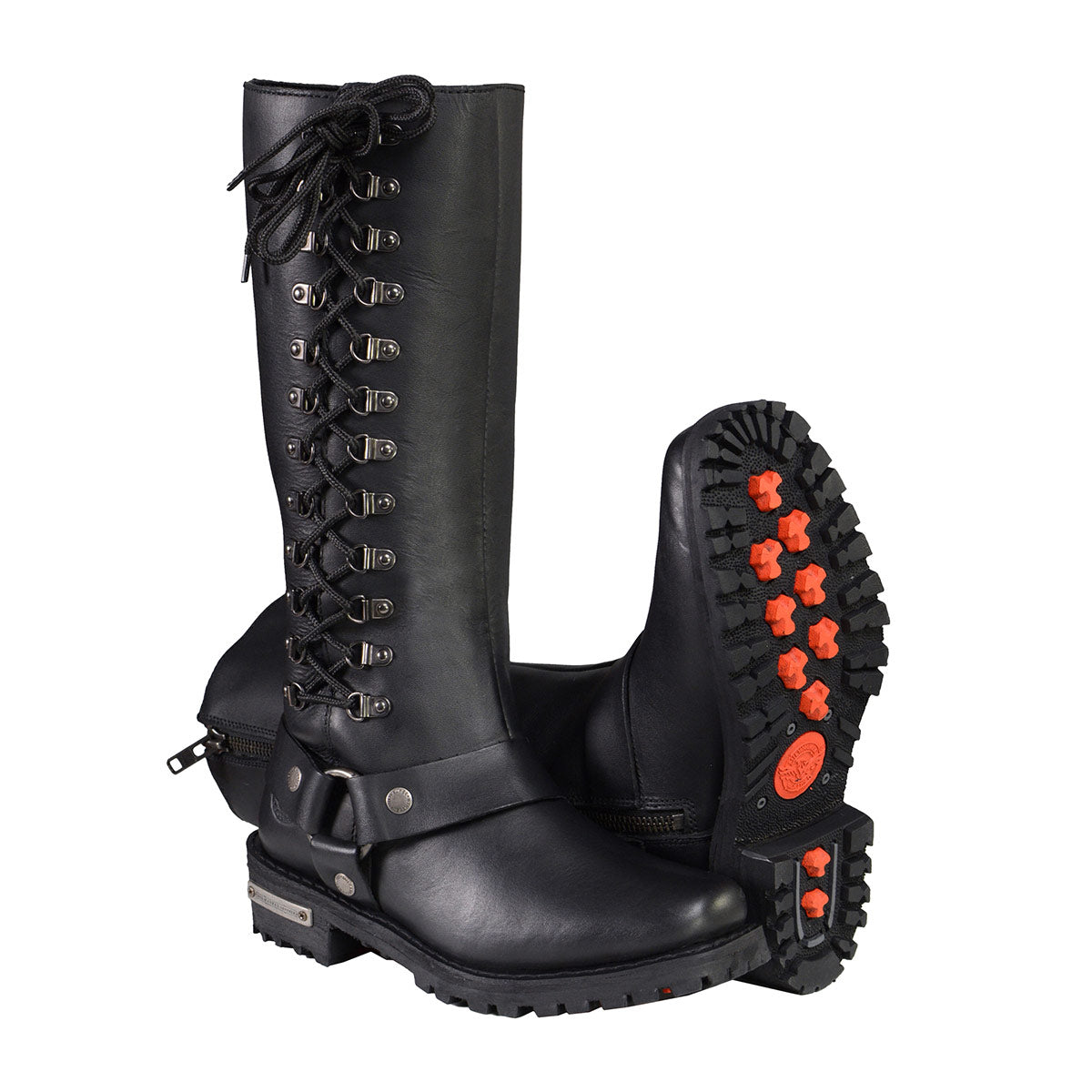 MBL9365 Ladies Black 14-Inch Classic Harness Square Toe Leather Tall ...