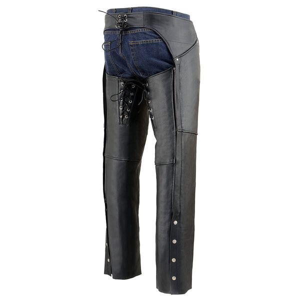 ML1173 Chaps for Women Black Naked Skin - Deep Hip Pockets and Back Th ...