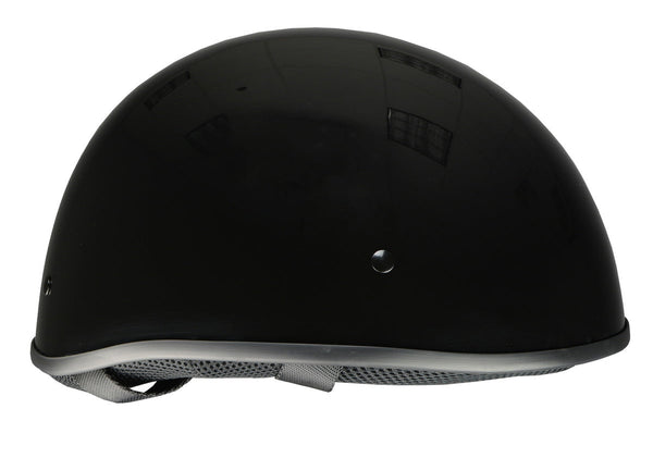 Milwaukee Helmets MPH9711DOT Dot Approved 'Bare Bones' Glossy Black ...