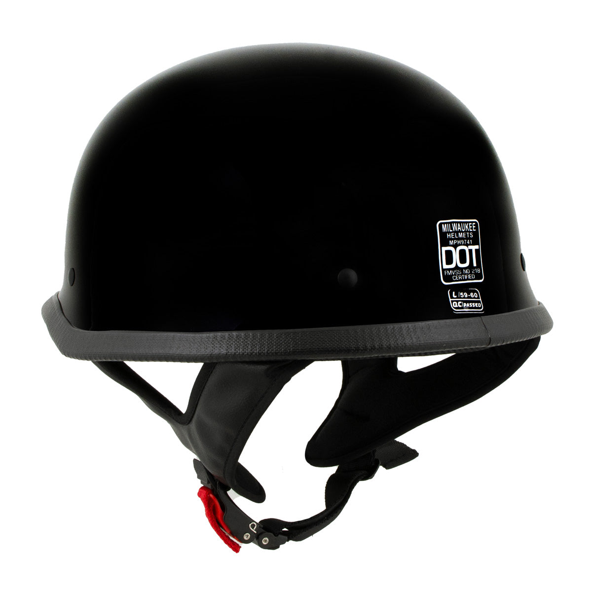 Milwaukee Helmets MPH9741DOT Dot Approved German Style 'Motorrad' Gloss ...