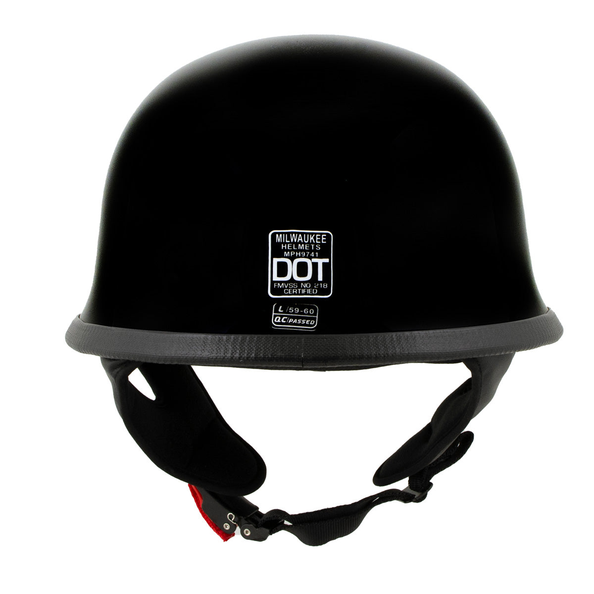 Milwaukee Helmets MPH9741DOT Dot Approved German Style 'Motorrad' Gloss ...