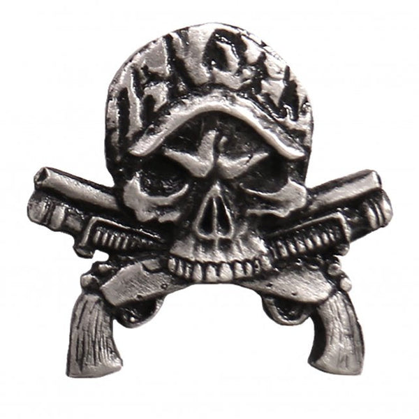 Hot Leathers PNA1299 Camo Skull Guns Pin | HighwayLeather