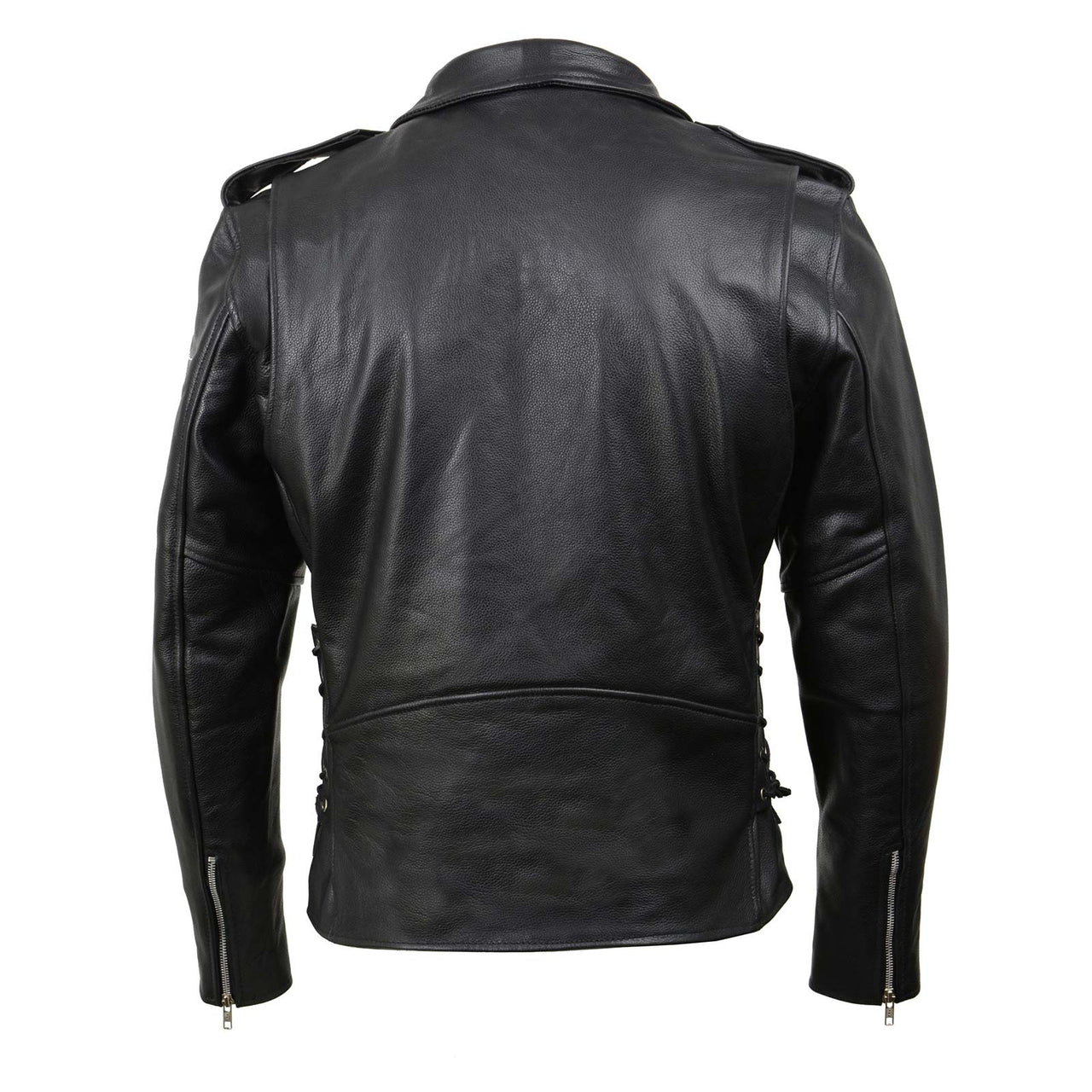 SH1011 Black Classic Brando Motorcycle Jacket for Men Made of Cowhide ...