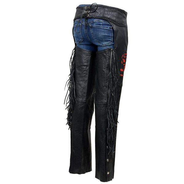 Milwaukee Leather SH1116 Women's Classic Braided & Fringed Black ...