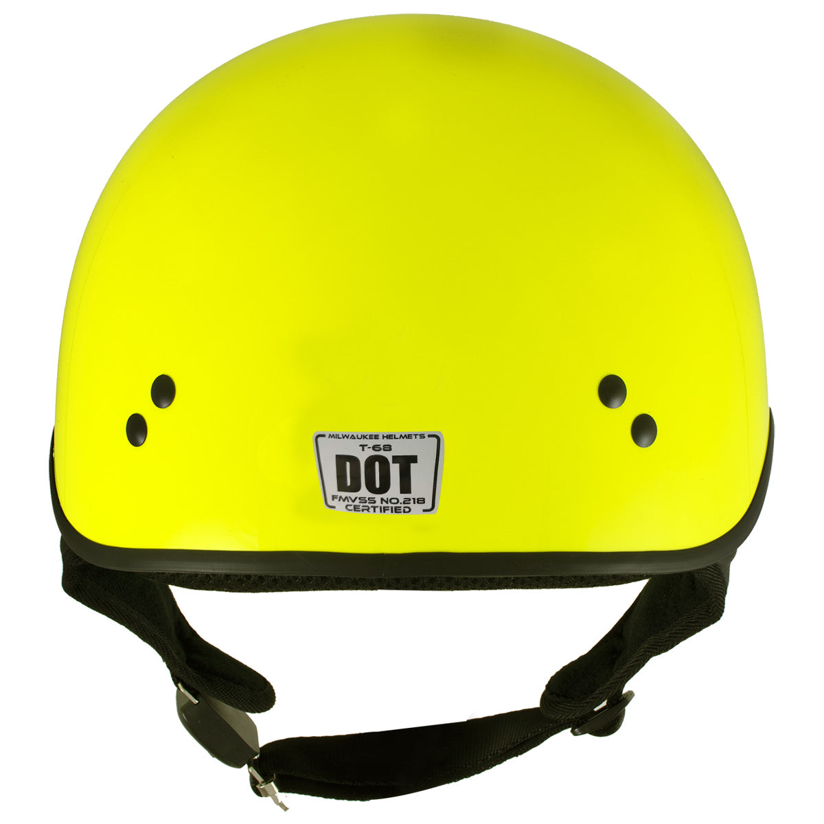 Milwaukee Helmets T68 'The O.G.' Hi-Vis Neon Yellow Motorcycle DOT ...