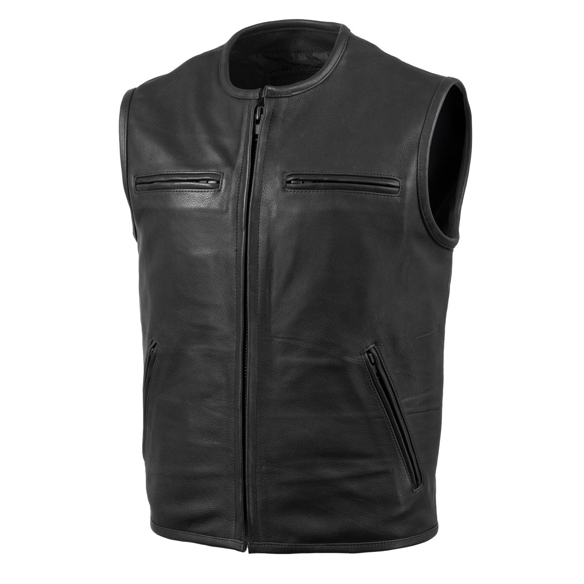 Hot Leathers VSM5001 USA Made Men's 'Steerhide' Black Premium Leather ...