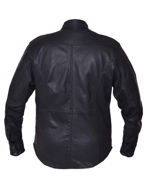 Men's Premium Lightweight Leather Motorcycle Shirt– HighwayLeather