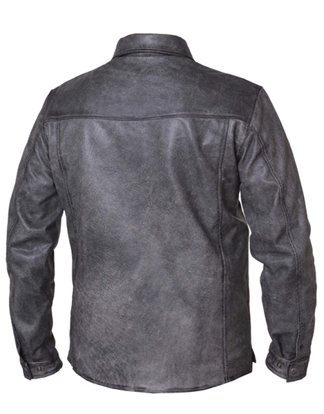 Men's Premium Lightweight Leather Motorcycle Shirt | HighwayLeather