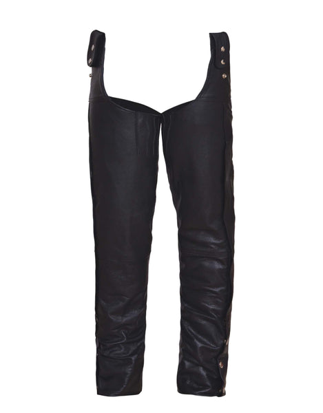 Unisex Premium Leather Beltless Motorcycle Chaps– HighwayLeather