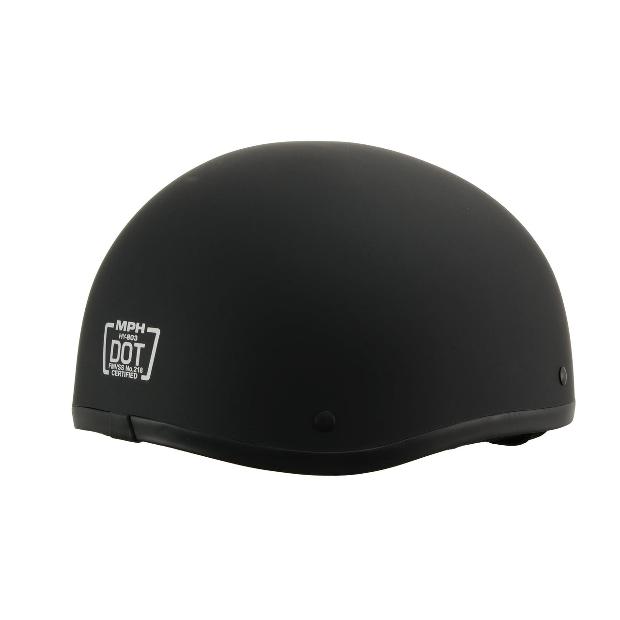 MPH Americas Smallest DOT Helmet Matte Black | HighwayLeather