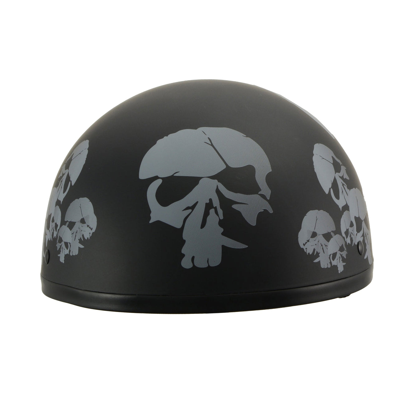 MPH America's Smallest DOT Helmet w/ Skeleton Head Graphics Matte Black ...