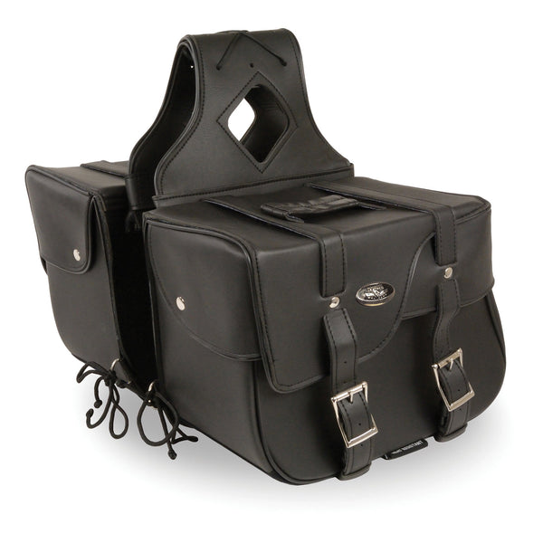Zip-Off PVC Extended Flap Throw Over Saddle Bag (15X11X7X21 ...