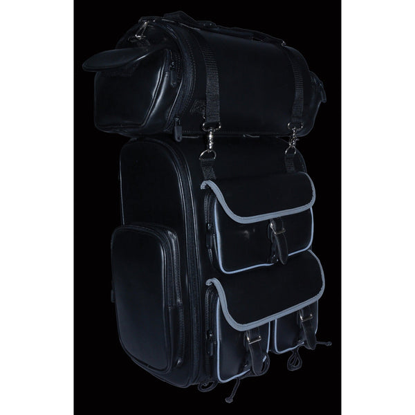 Extra Large Two Piece PVC Touring Pack w/ Reflective Piping (14X17X7 ...